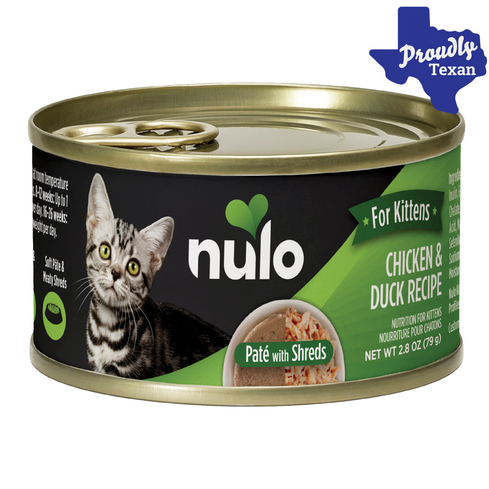 Nulo Chicken & Duck Pate with Shreds Kitten Food in Austin, Texas ...