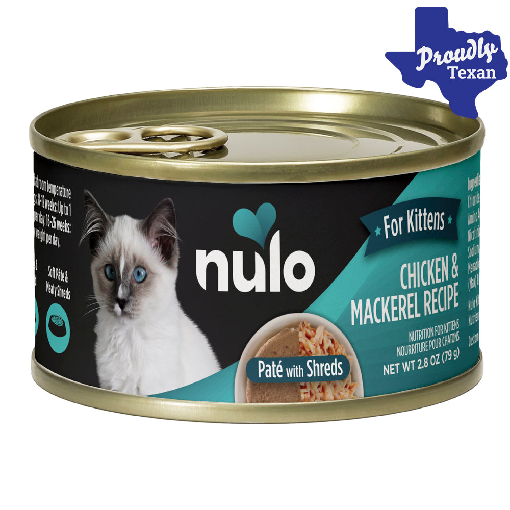 Nulo Chicken & Mackerel Pate with Shreds Kitten Food in Austin, Texas ...