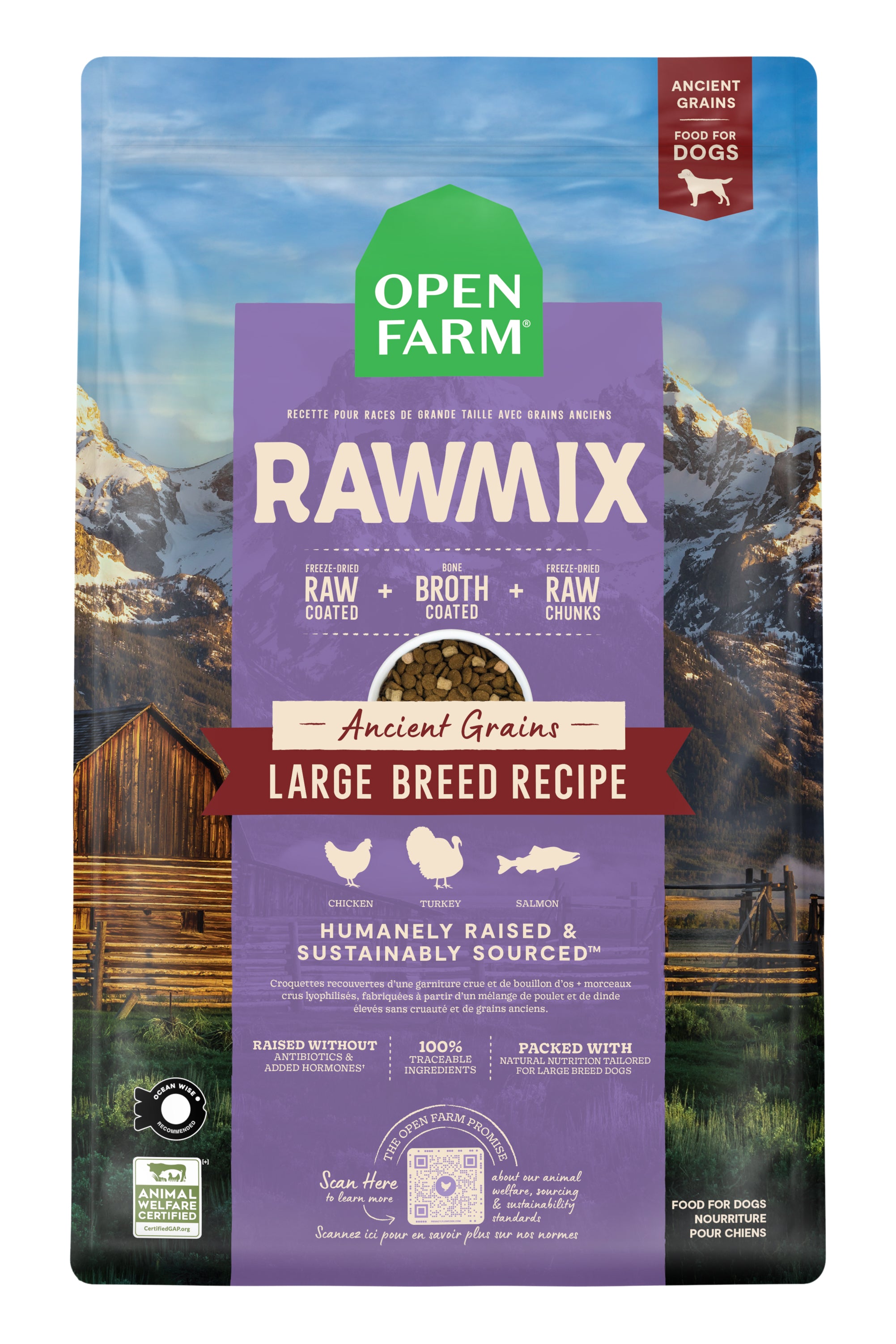 Open Farm Raw Mix Ancient Grains Large Breed Dry Dog Food in Austin ...