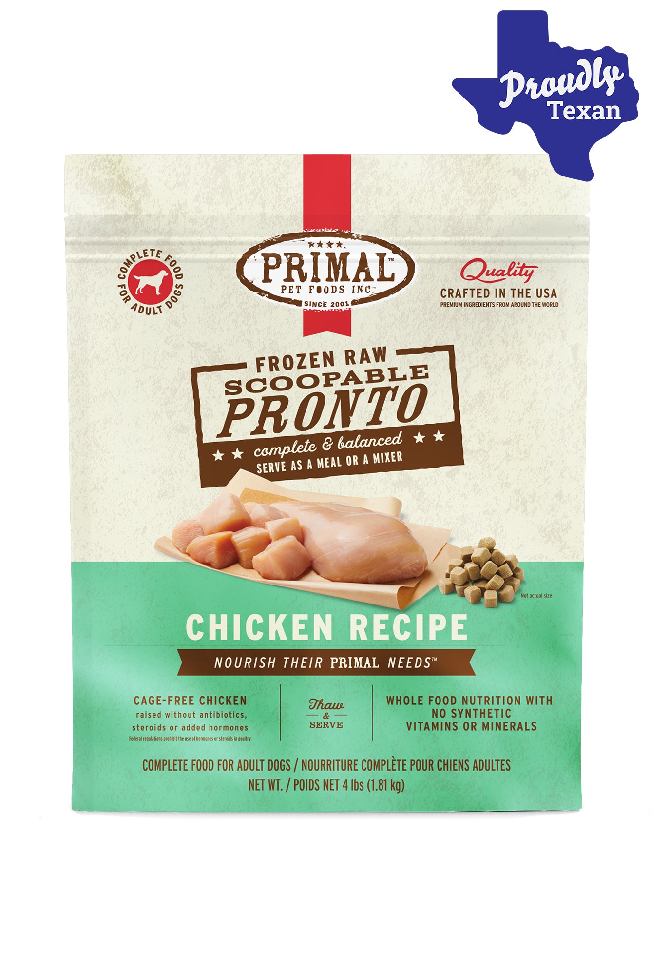 Primal Pronto Chicken Frozen Raw Dog Food in Austin, Texas – Tomlinson ...