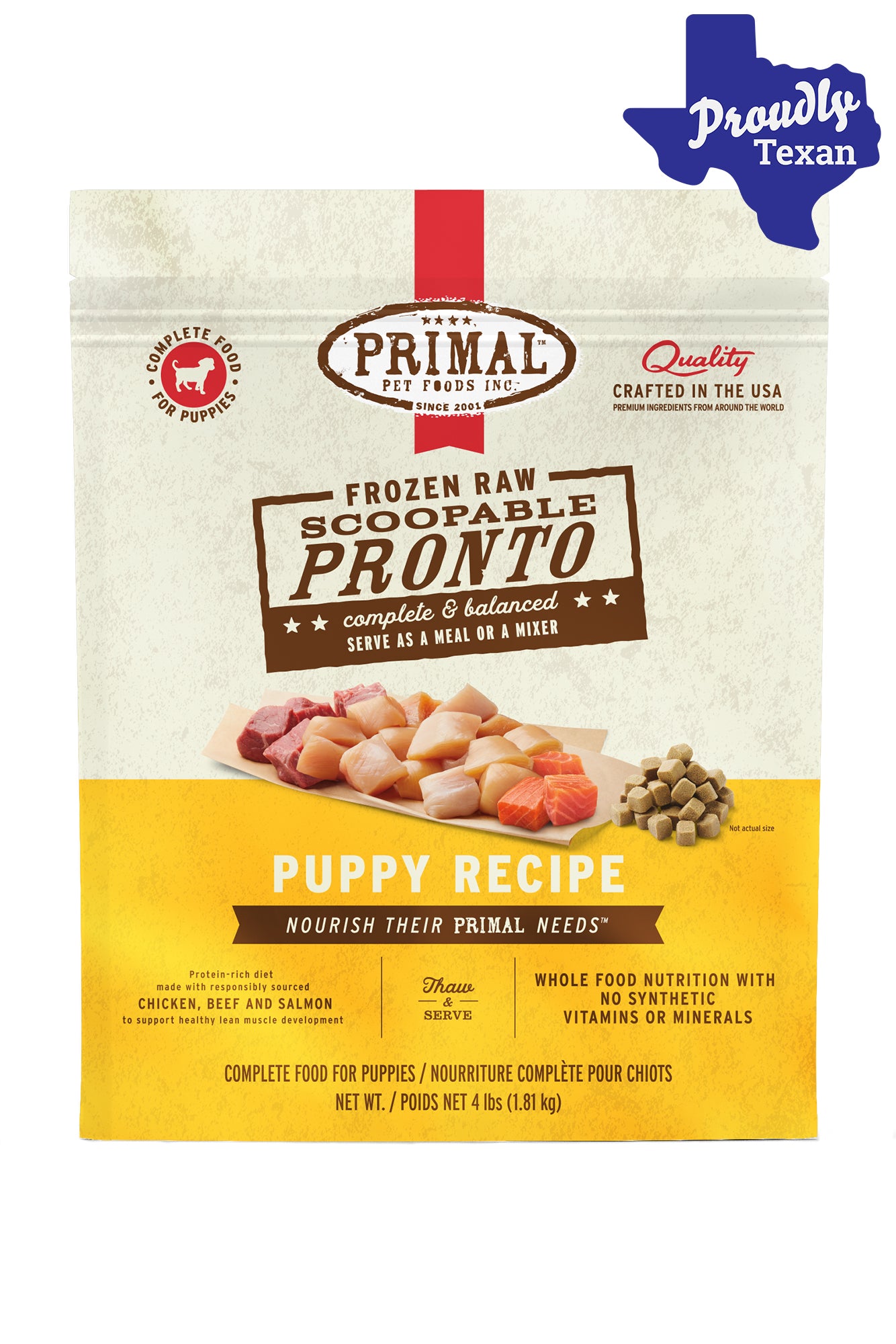 Primal Pronto Puppy Raw Dog Food in Austin, Texas – Tomlinson's Feed