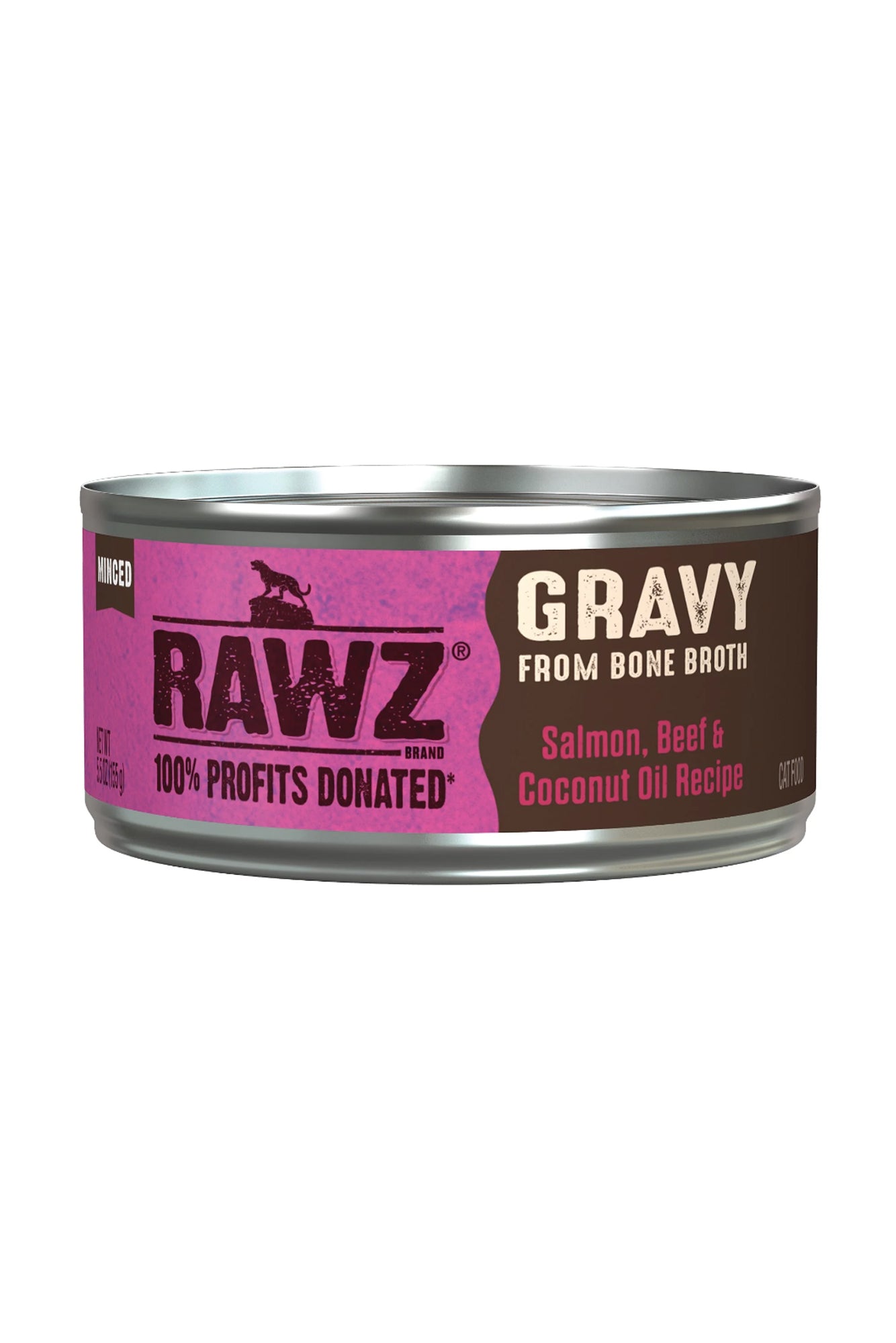 Rawz Salmon, Beef and Coconut Oil Minced with Gravy Wet Cat Food in ...